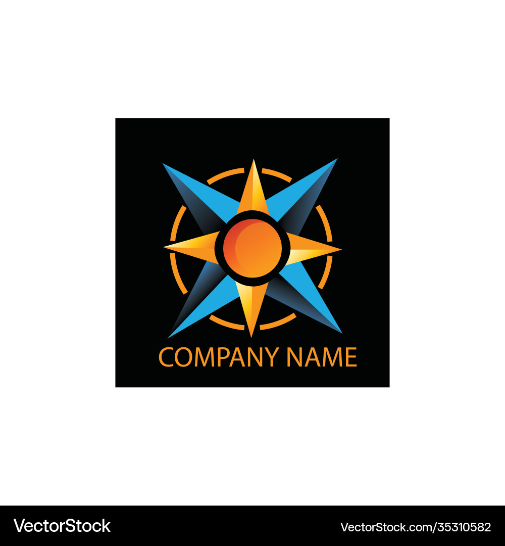 Logo cardinal directions colorful design Vector Image