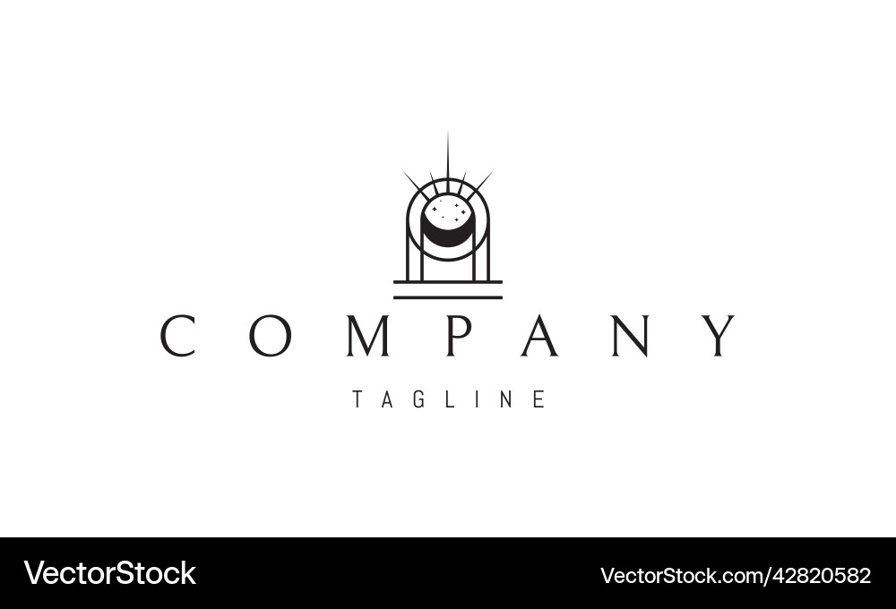 Logo on which an abstract image of arch Royalty Free Vector