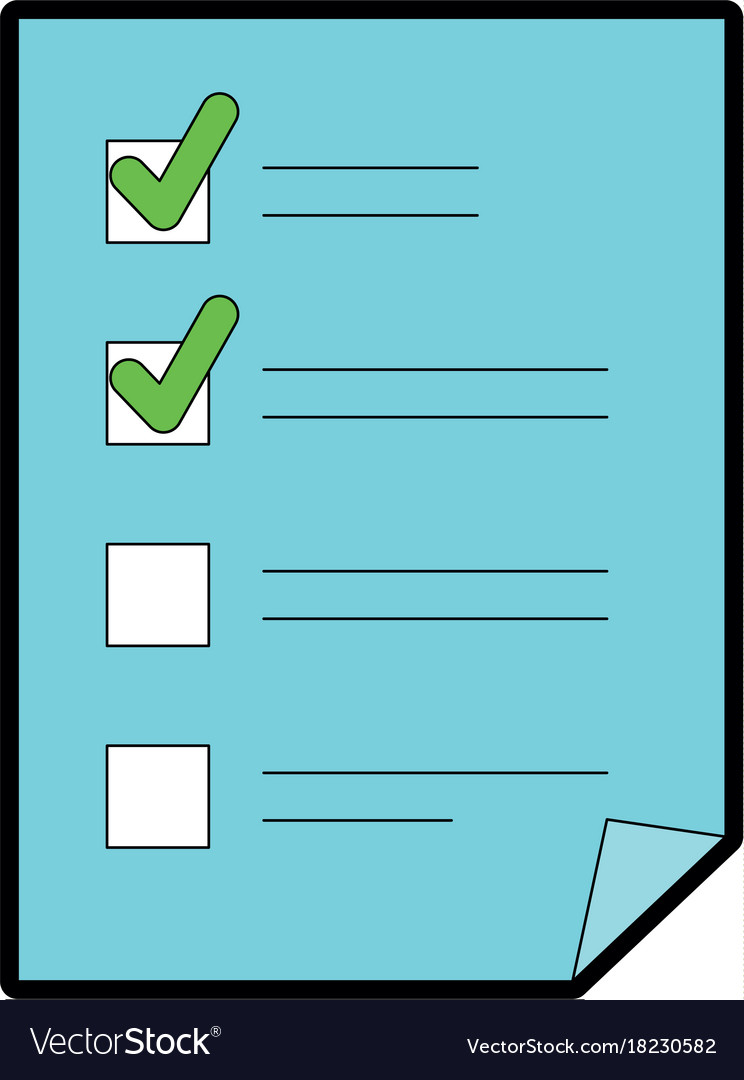 Paper document checklist icon Royalty Free Vector Image