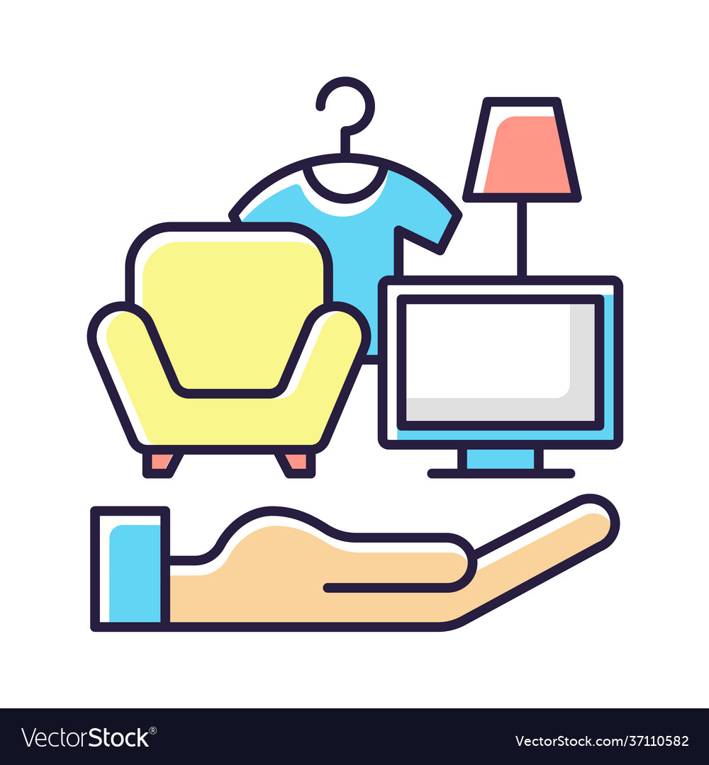 Possessions insurance rgb color icon Royalty Free Vector