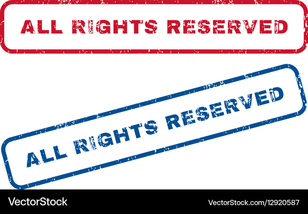 All rights reserved rubber stamps Royalty Free Vector Image
