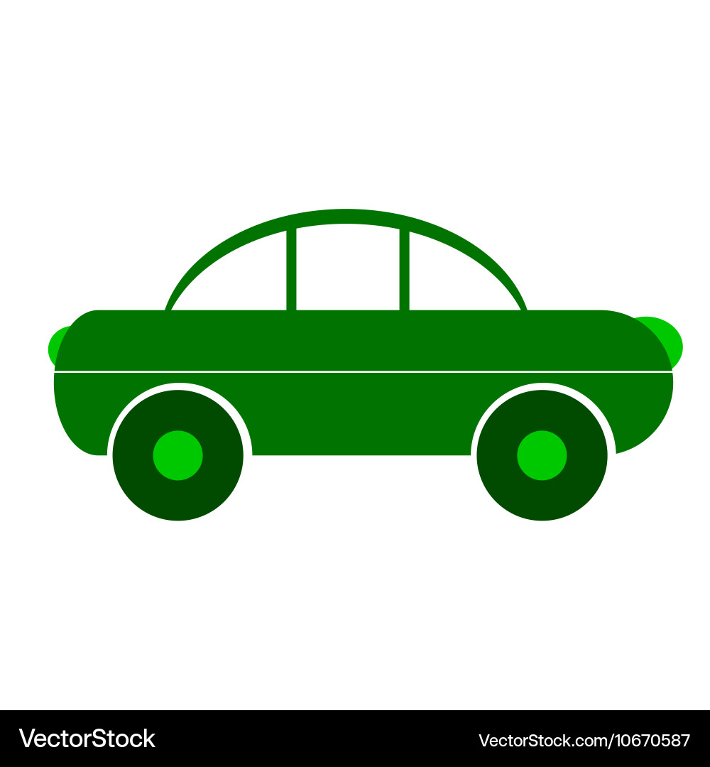 Car symbol sign on white Royalty Free Vector Image