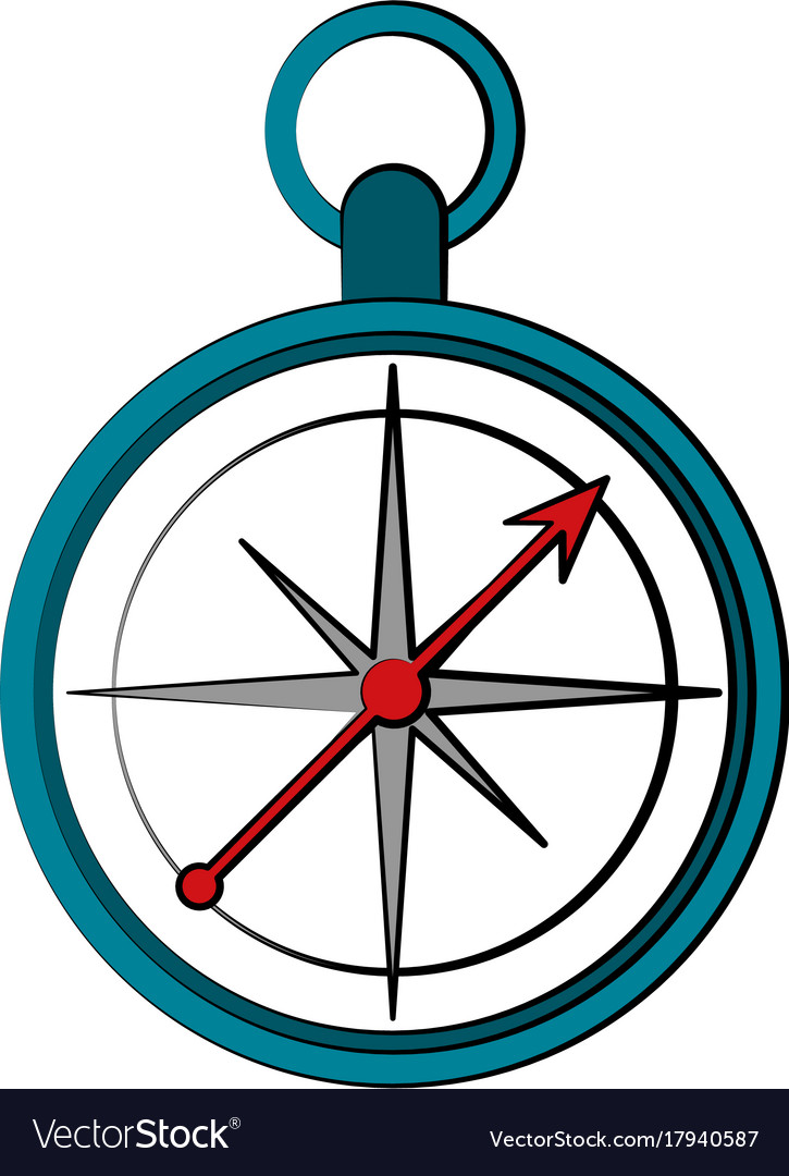 Compass navigation icon image Royalty Free Vector Image
