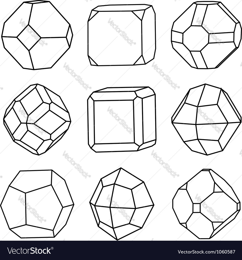 Crystals Royalty Free Vector Image - VectorStock