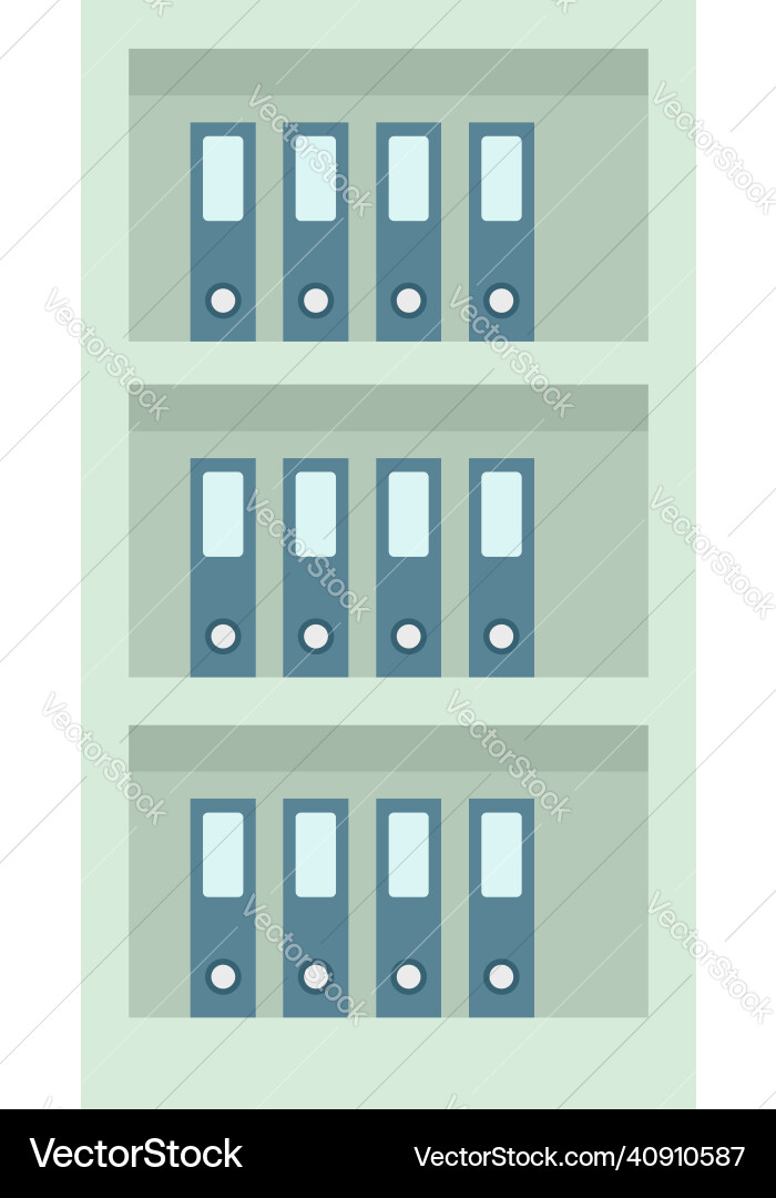Folder office furniture icon flat isolated Vector Image
