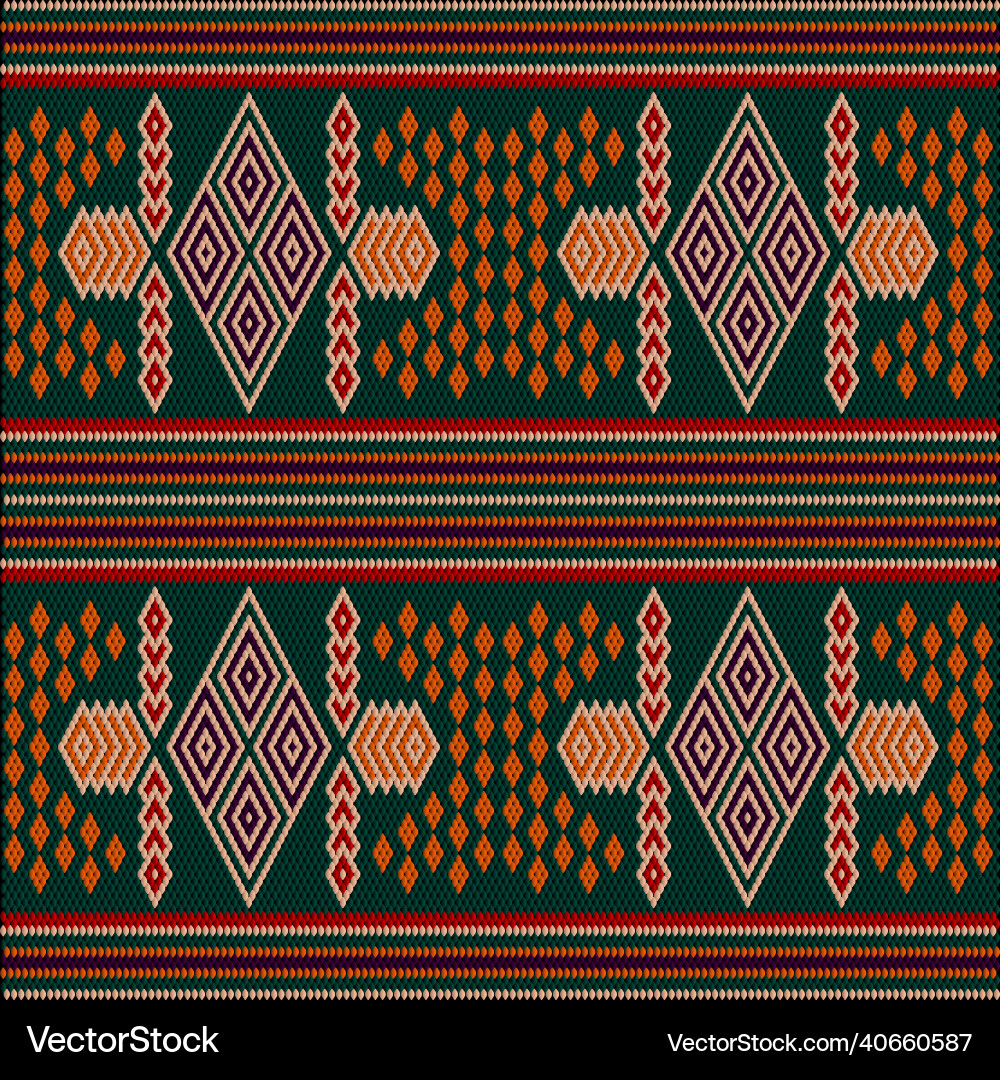 Folk ornament national pattern ethnic embroidery Vector Image