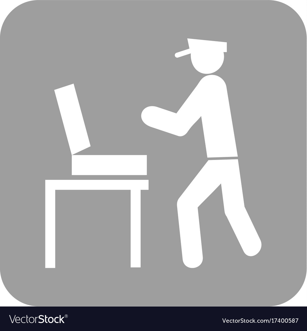 Guard checking briefcase Royalty Free Vector Image