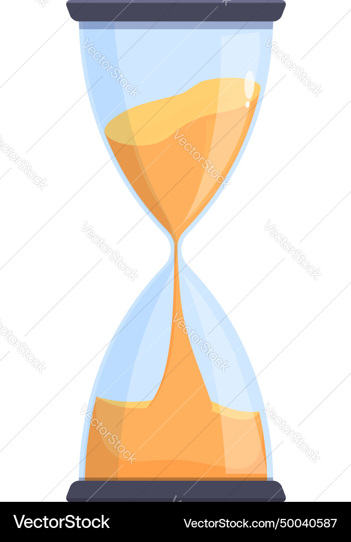Hourglass time icon cartoon swift rapid Royalty Free Vector