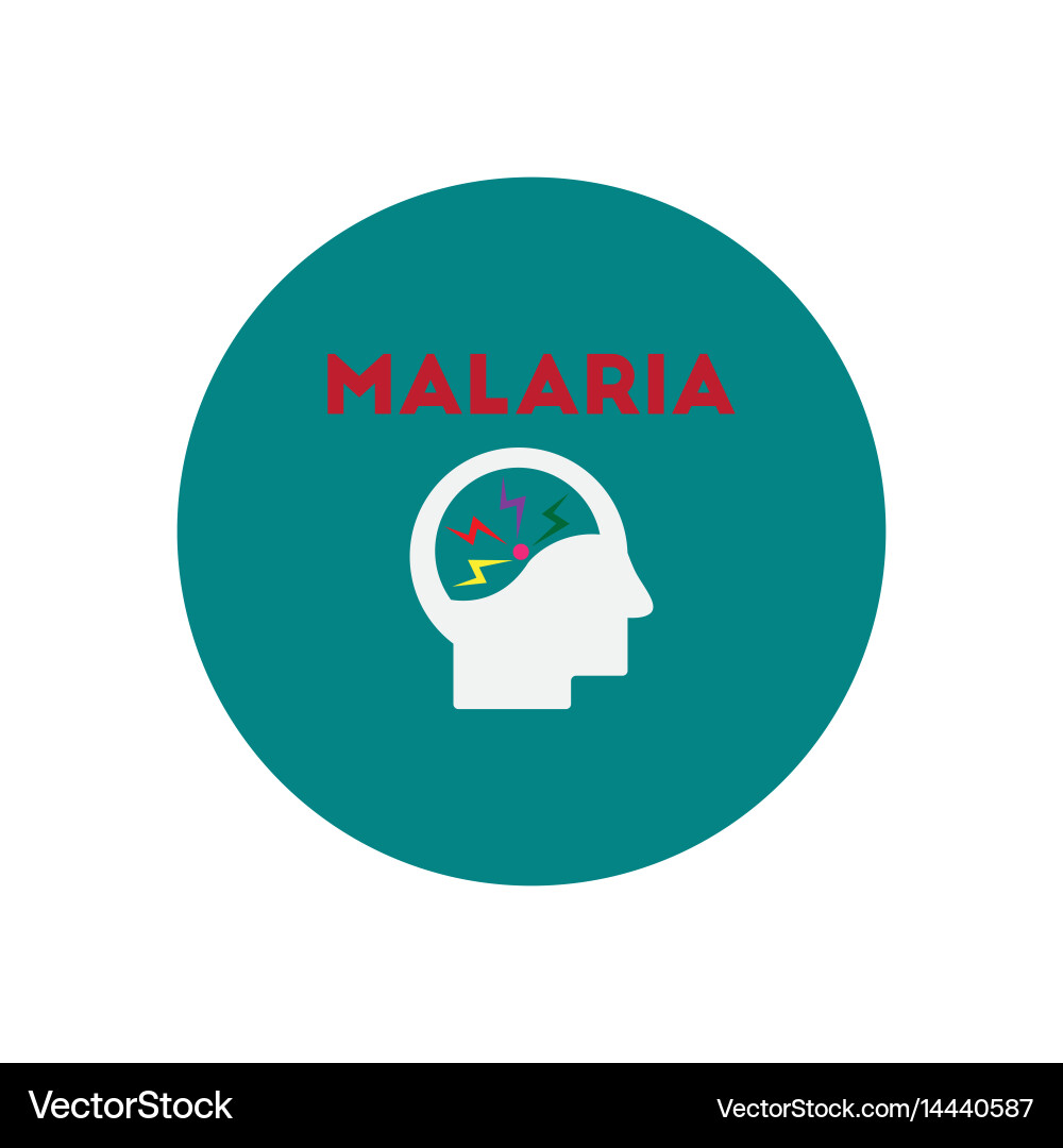 Icon on circle various symptoms of malar Vector Image