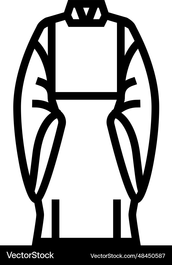 Shinto priest robe shintoism line icon Royalty Free Vector