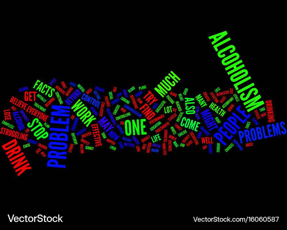 Your facts alcoholism is a serious problem you Vector Image