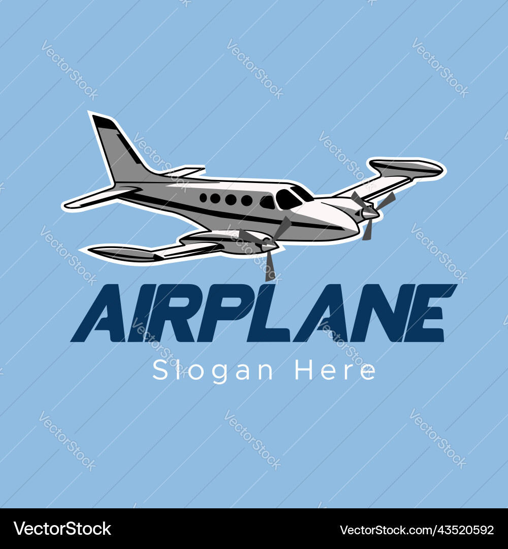 Air plane company logo template design Royalty Free Vector