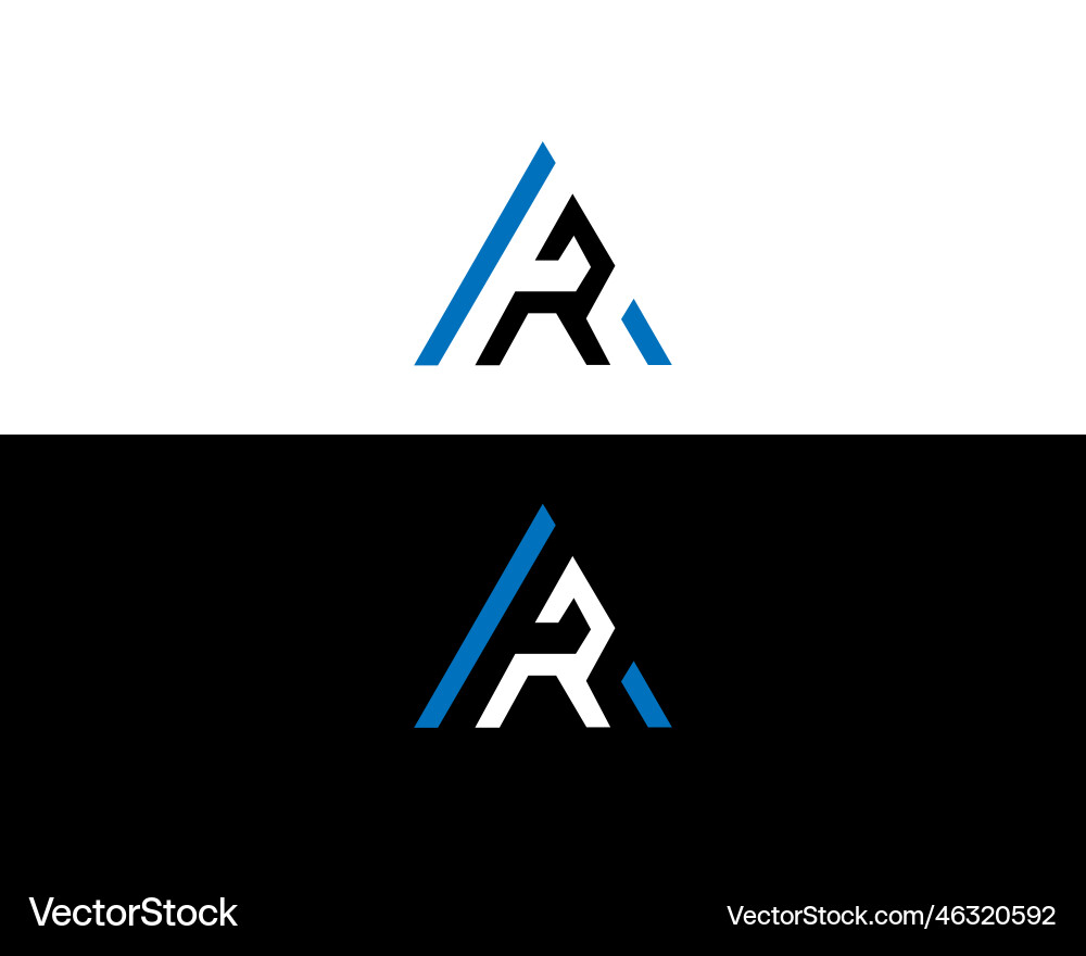 Ar and ra letter logo icon design Royalty Free Vector Image