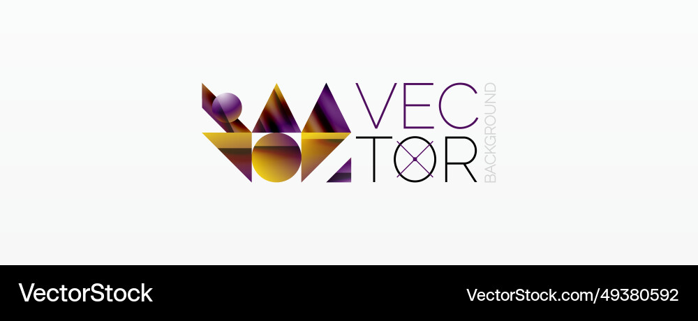 Assorted geometric shapes unite in a minimalistic Vector Image