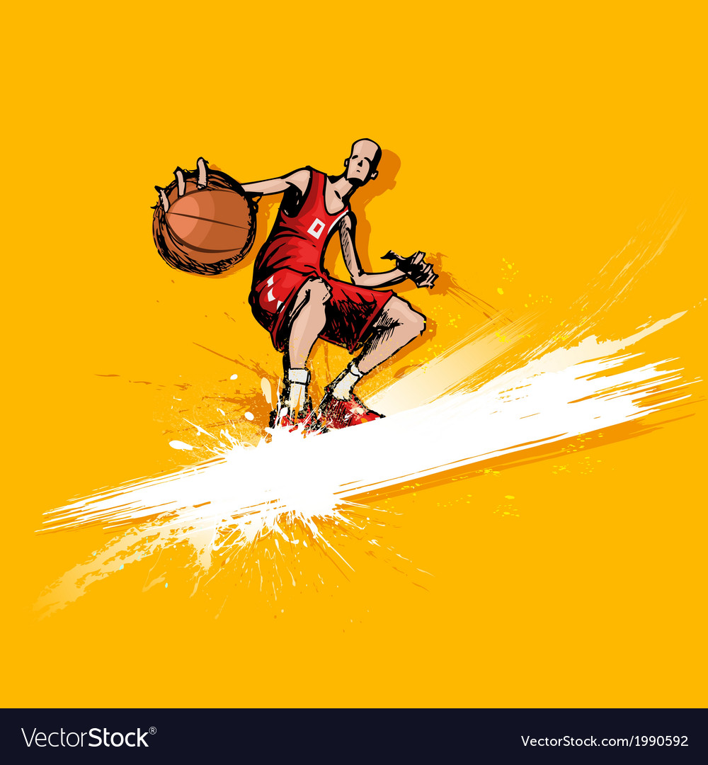 Basketball player Royalty Free Vector Image - VectorStock
