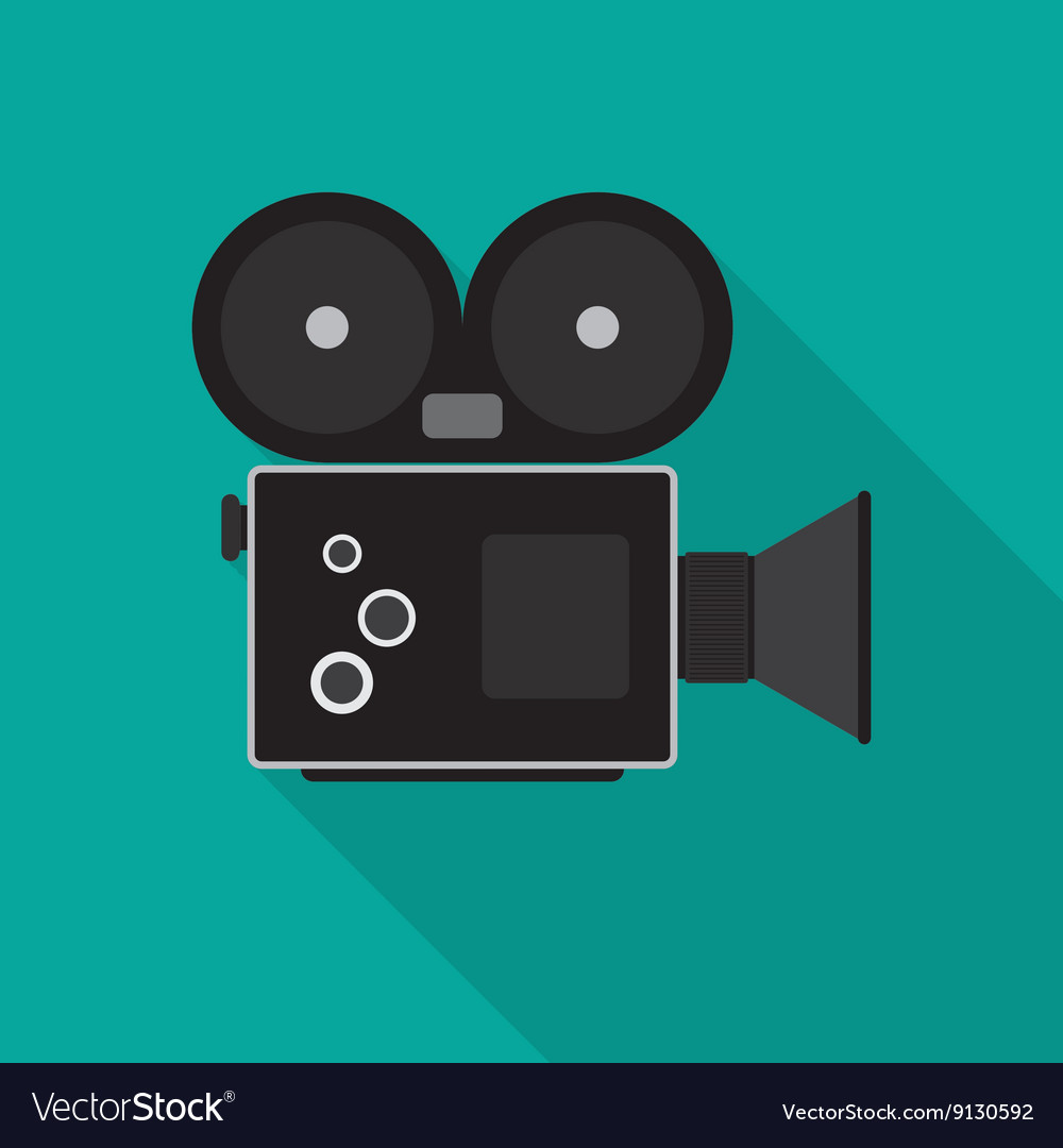 Camcorder symbol flat Royalty Free Vector Image