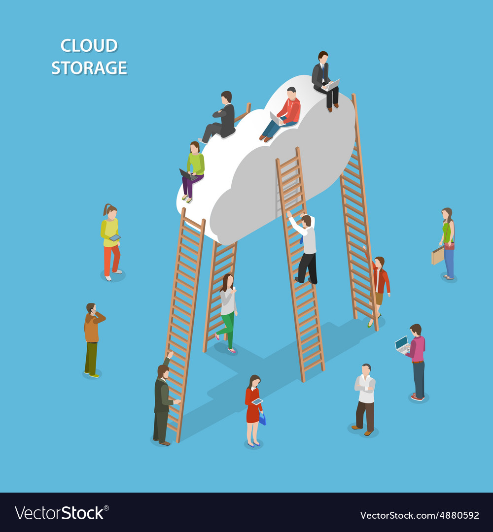 Cloud Storage Isometric Concept Royalty Free Vector Image Cloud Storage Isometric Concept Royalty Free Vector Image