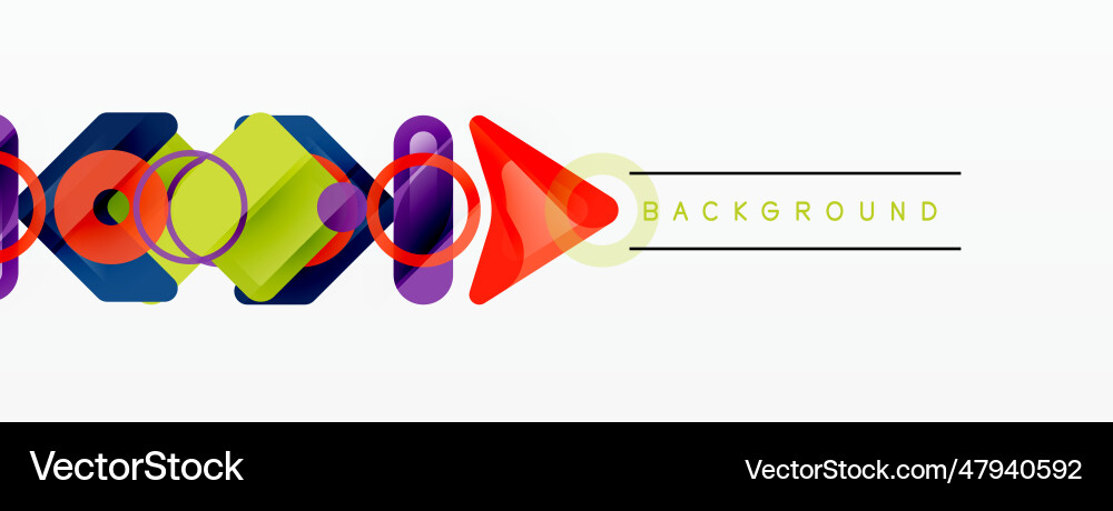 Colorful geometric abstract background minimal Vector Image