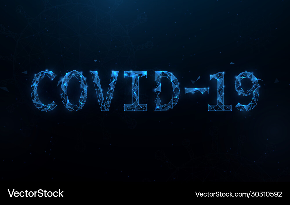 Covid-19 coronavirus concept typography design Vector Image