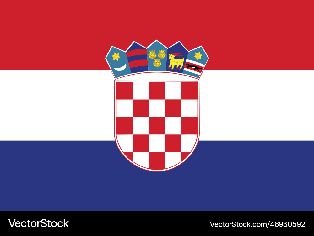Croatia flag national symbol Royalty Free Vector Image