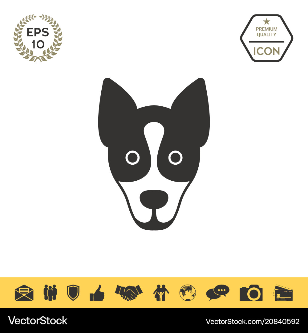 Dog - logo symbol protect sign Royalty Free Vector Image
