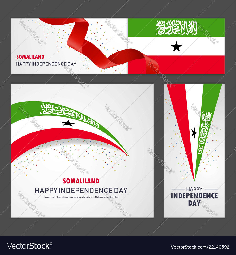 Happy somaliland independence day banner Vector Image