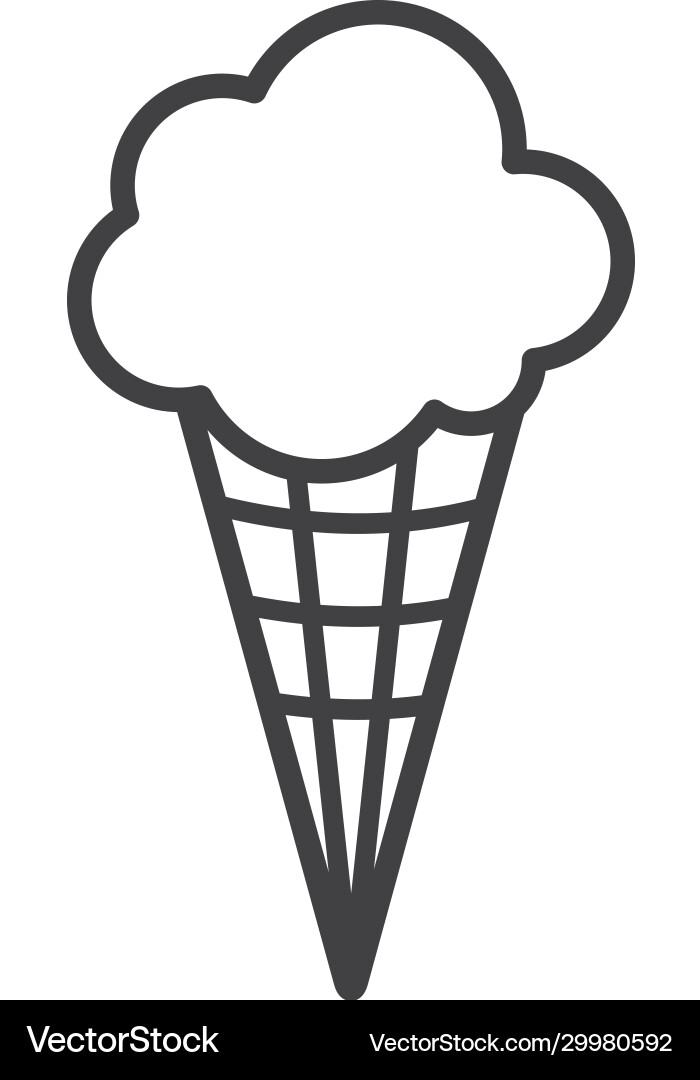 Isolated ice cream line style icon design Vector Image