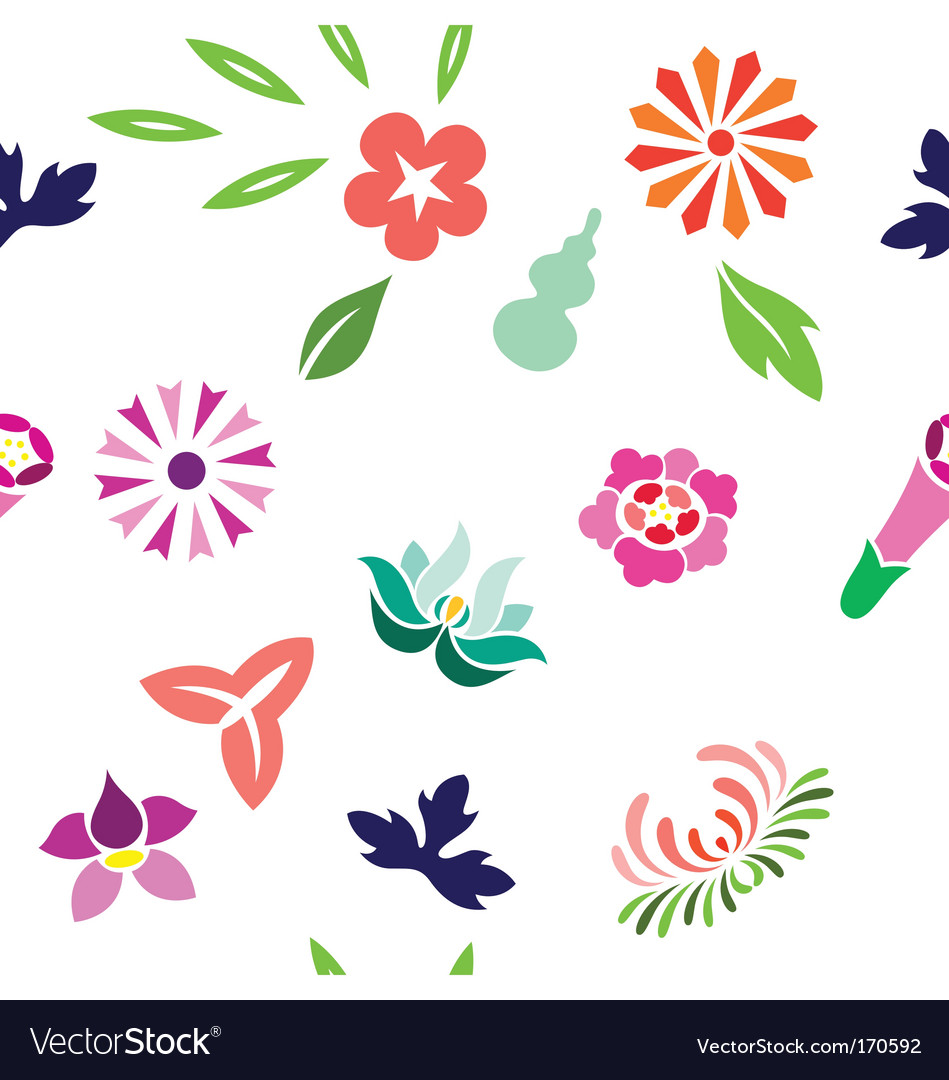 Japanese spring pattern Royalty Free Vector Image