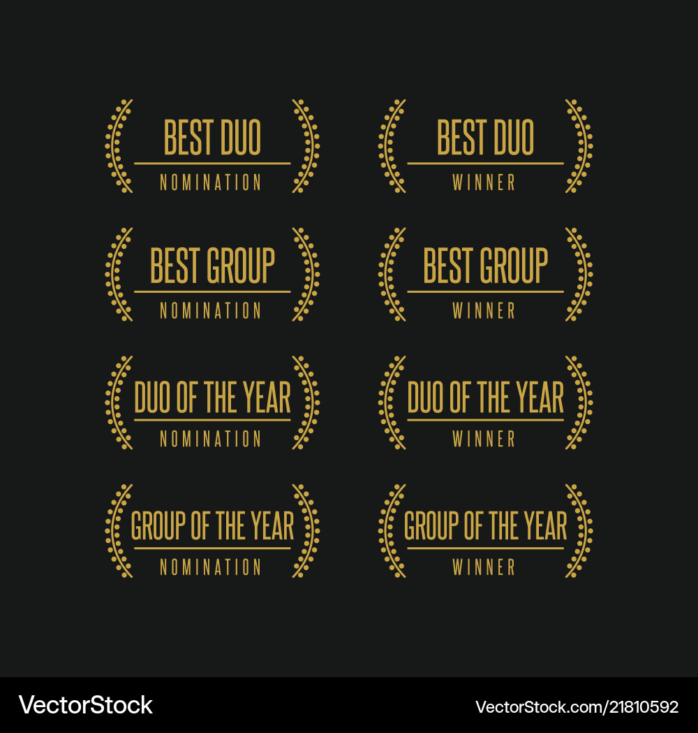 Music award nomination winner Royalty Free Vector Image