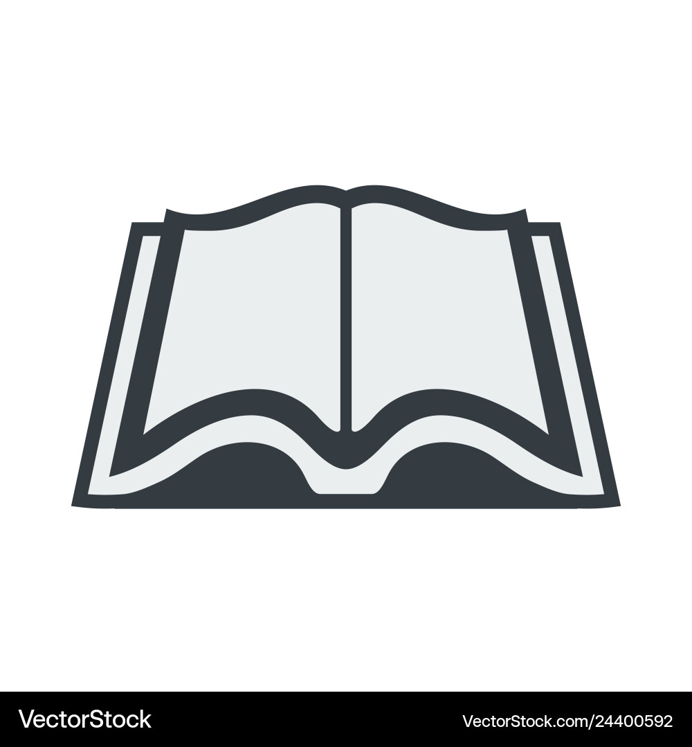 Open book icon in a flat style isolated Royalty Free Vector