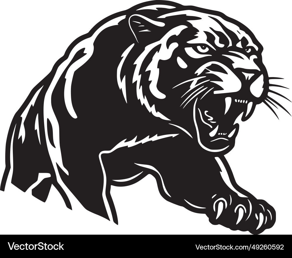Panther - minimalist and simple silhouette Vector Image