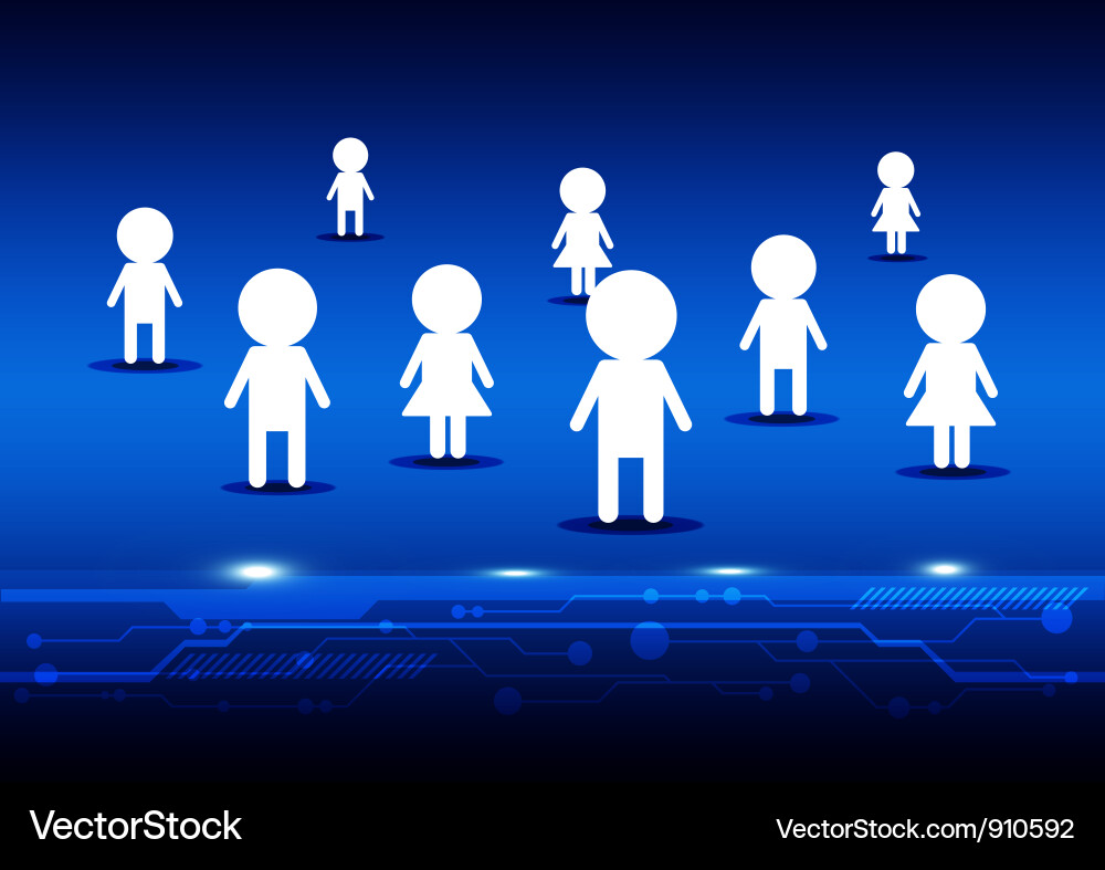 Person on social media Royalty Free Vector Image