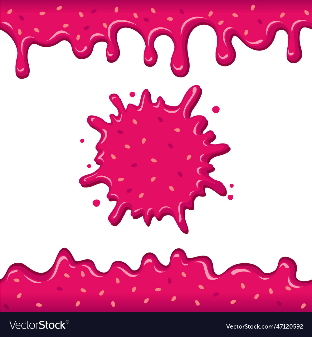 Raspberry jam current seamless Royalty Free Vector Image