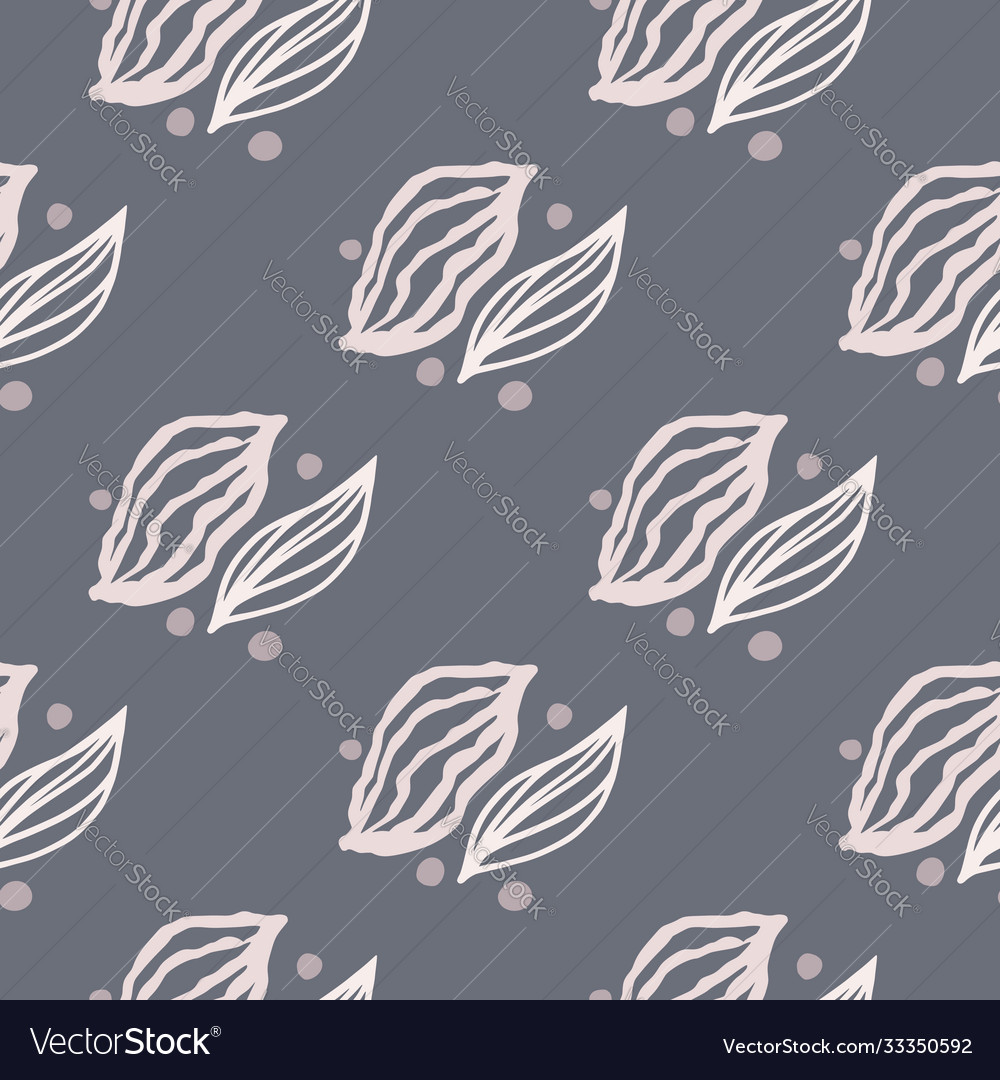 Simple seamless pattern with white contoured Vector Image