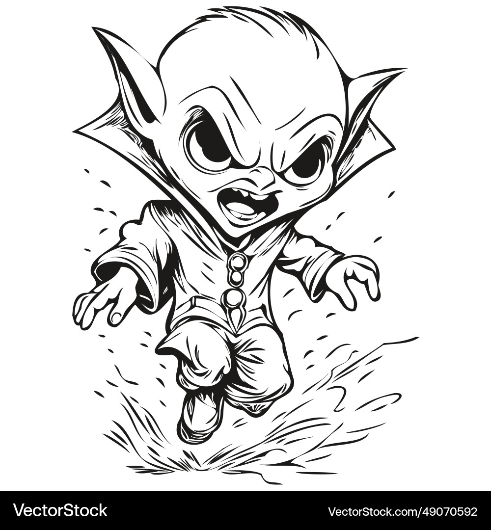 Transparent image of a halloween vampire Vector Image