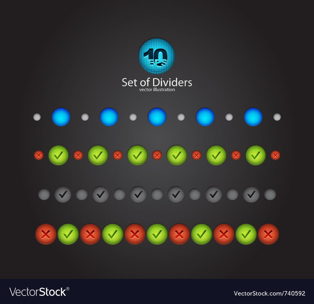 Web divider set Royalty Free Vector Image - VectorStock