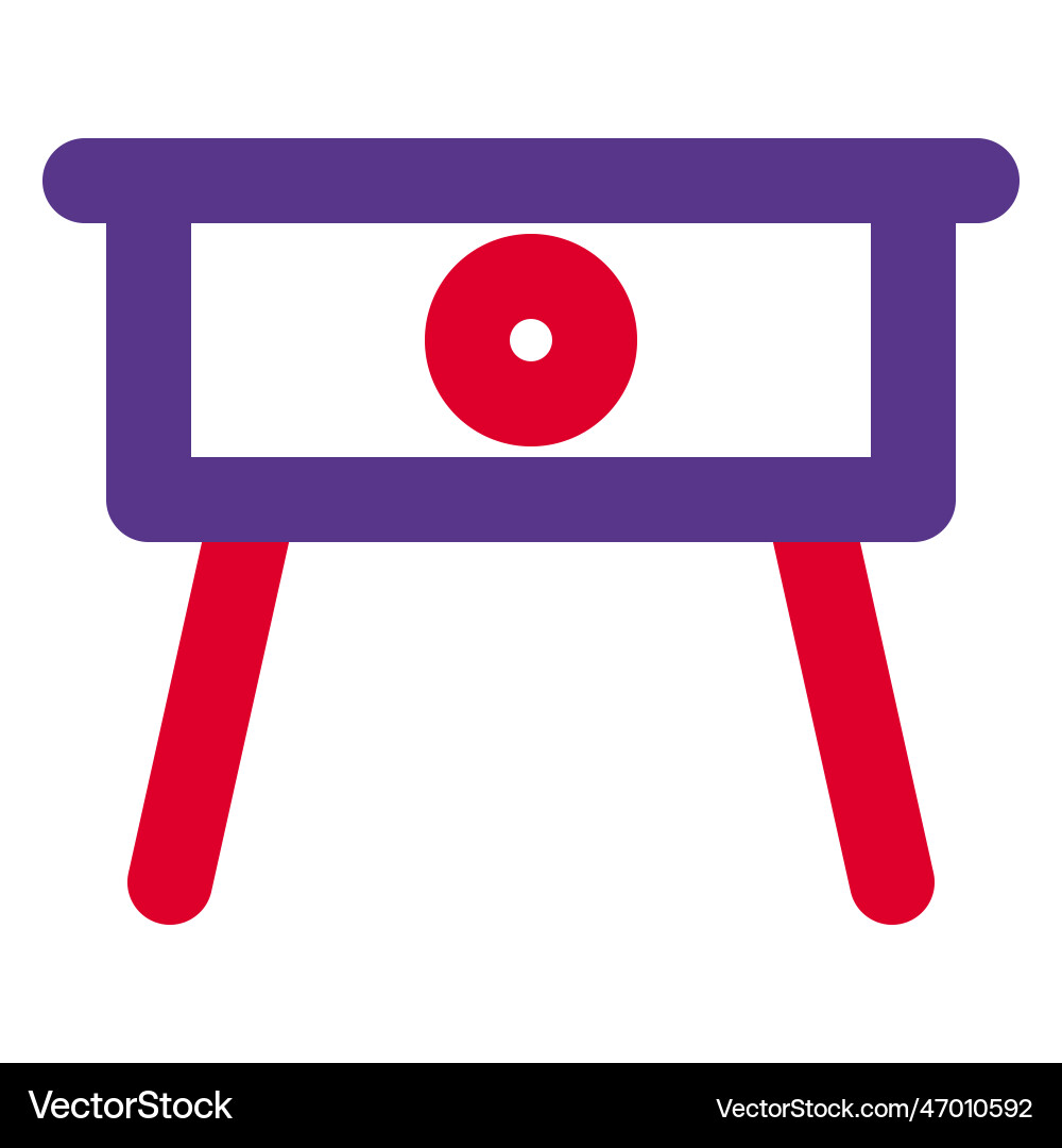 Wooden bedside table for the master bedroom Vector Image