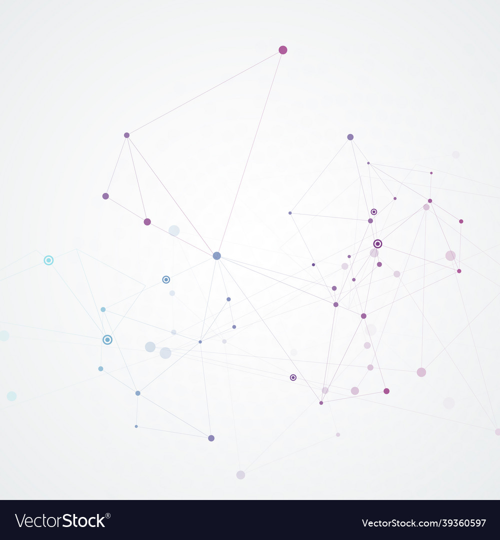 Abstract Connection Background With Molecule Vector Image