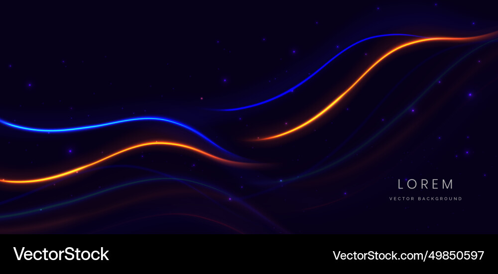 Abstract technology futuristic curved glowing Vector Image
