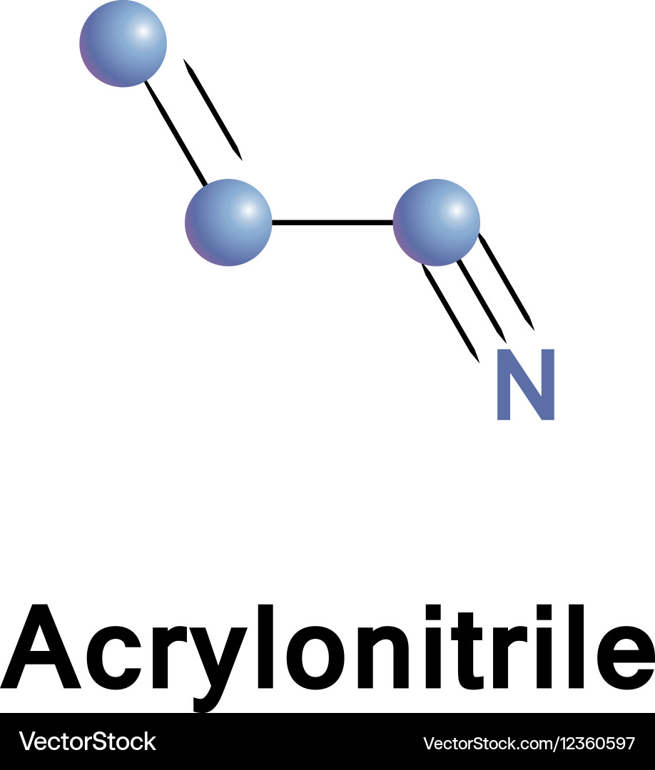 Acrylonitrile organic toxic Royalty Free Vector Image