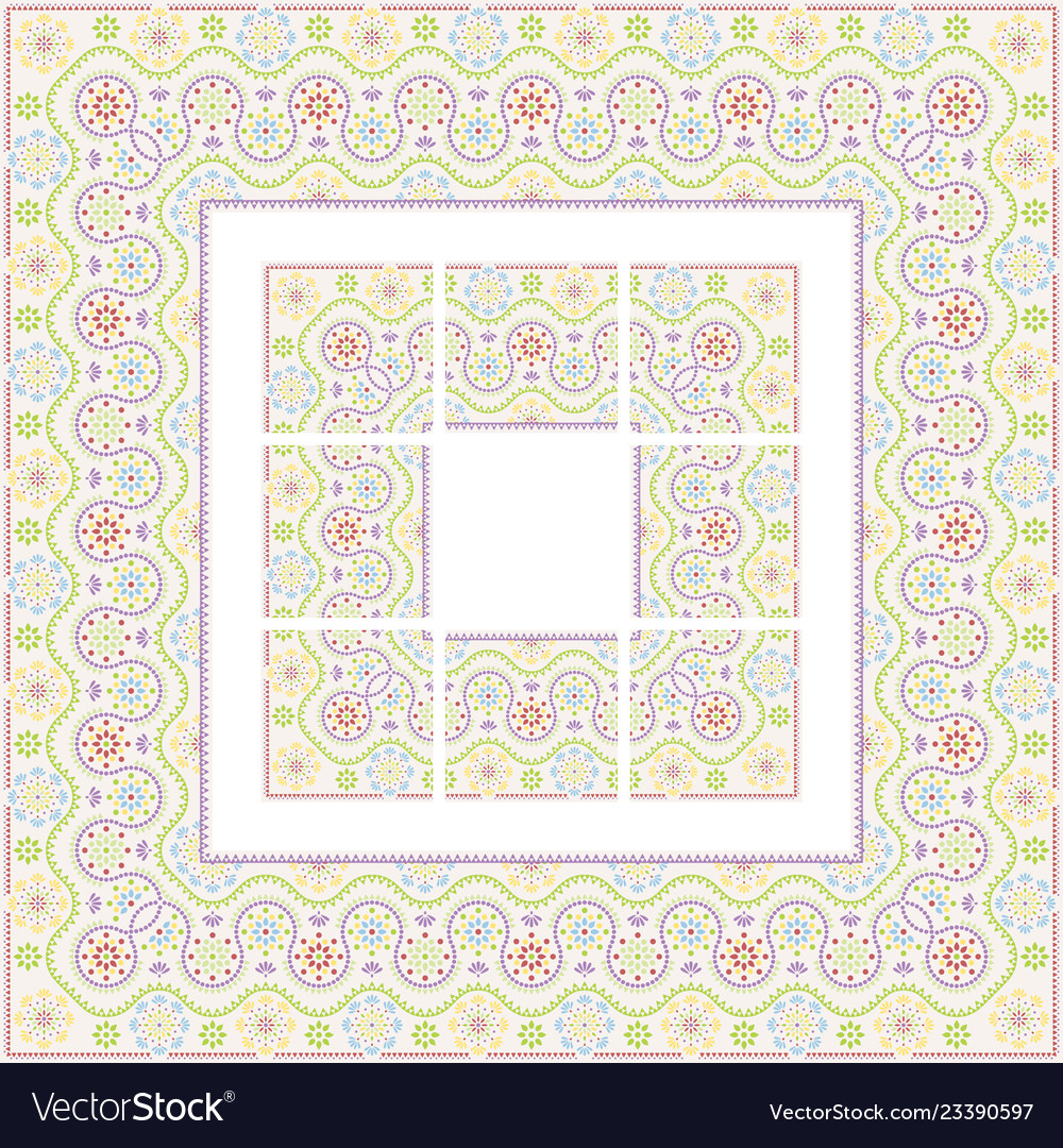 Easter pattern with separated tiles Royalty Free Vector
