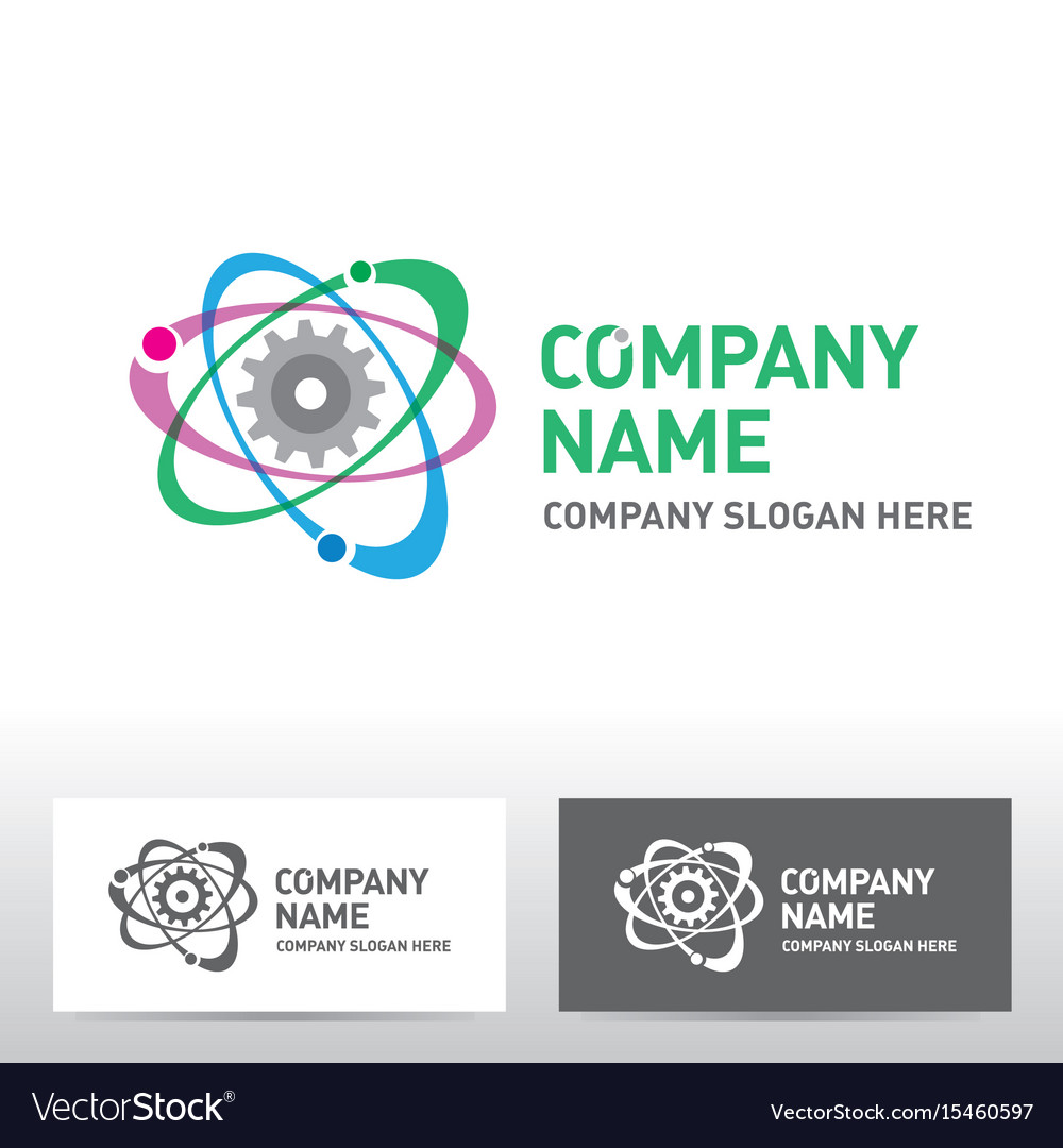 Engineering logo design Royalty Free Vector Image