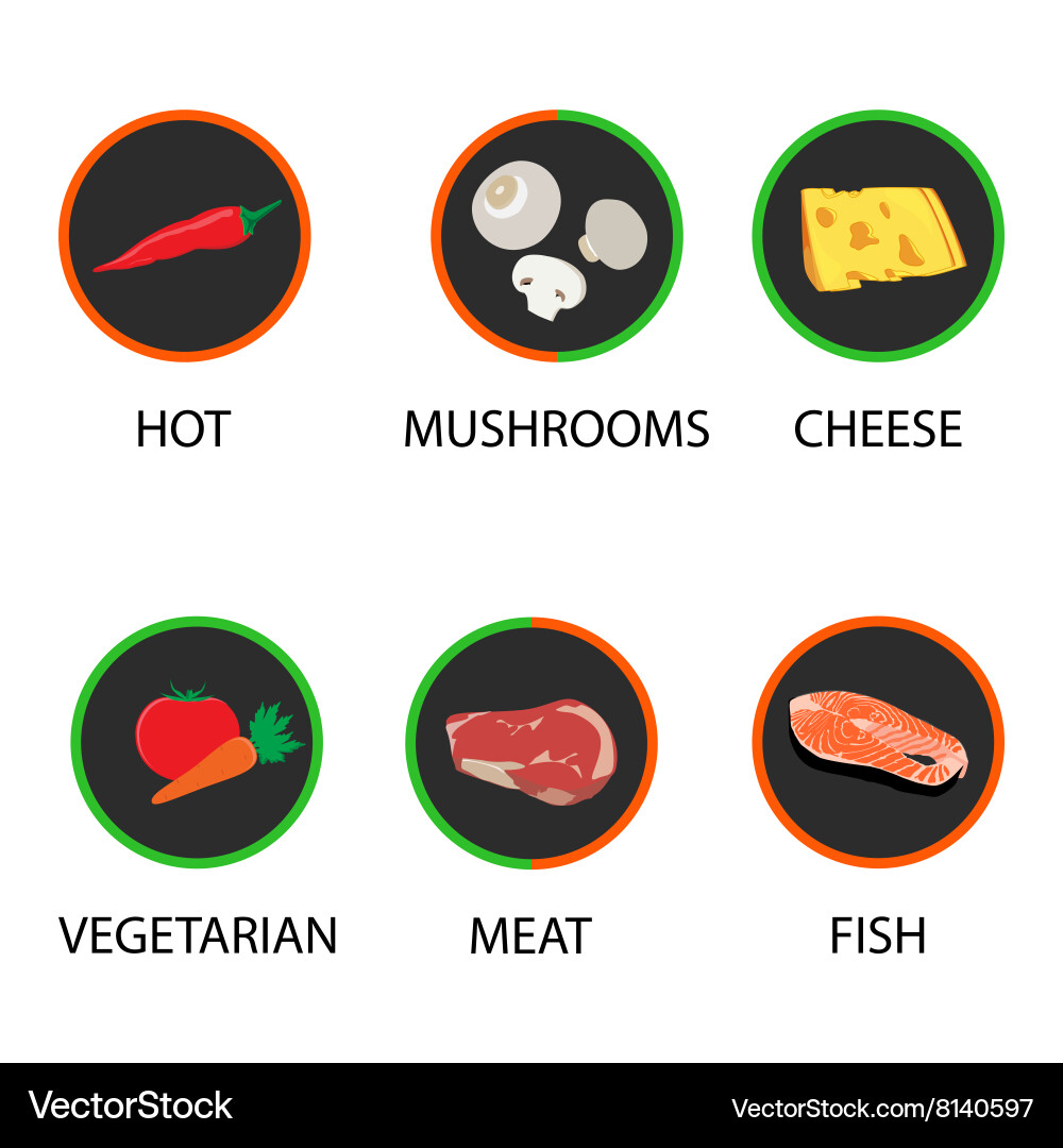 Food symbols Royalty Free Vector Image - VectorStock