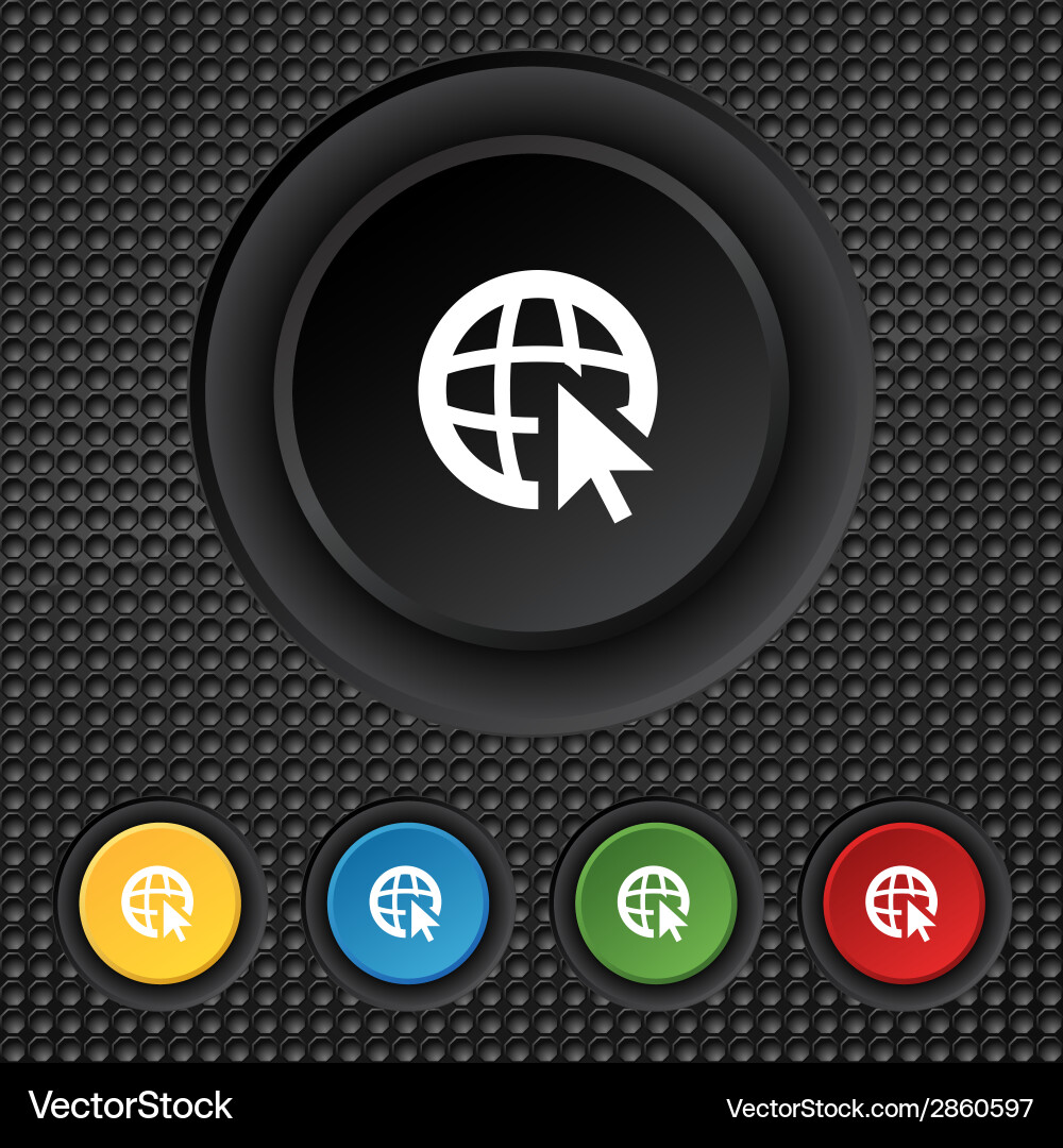 Internet sign icon world wide web symbol cursor Vector Image
