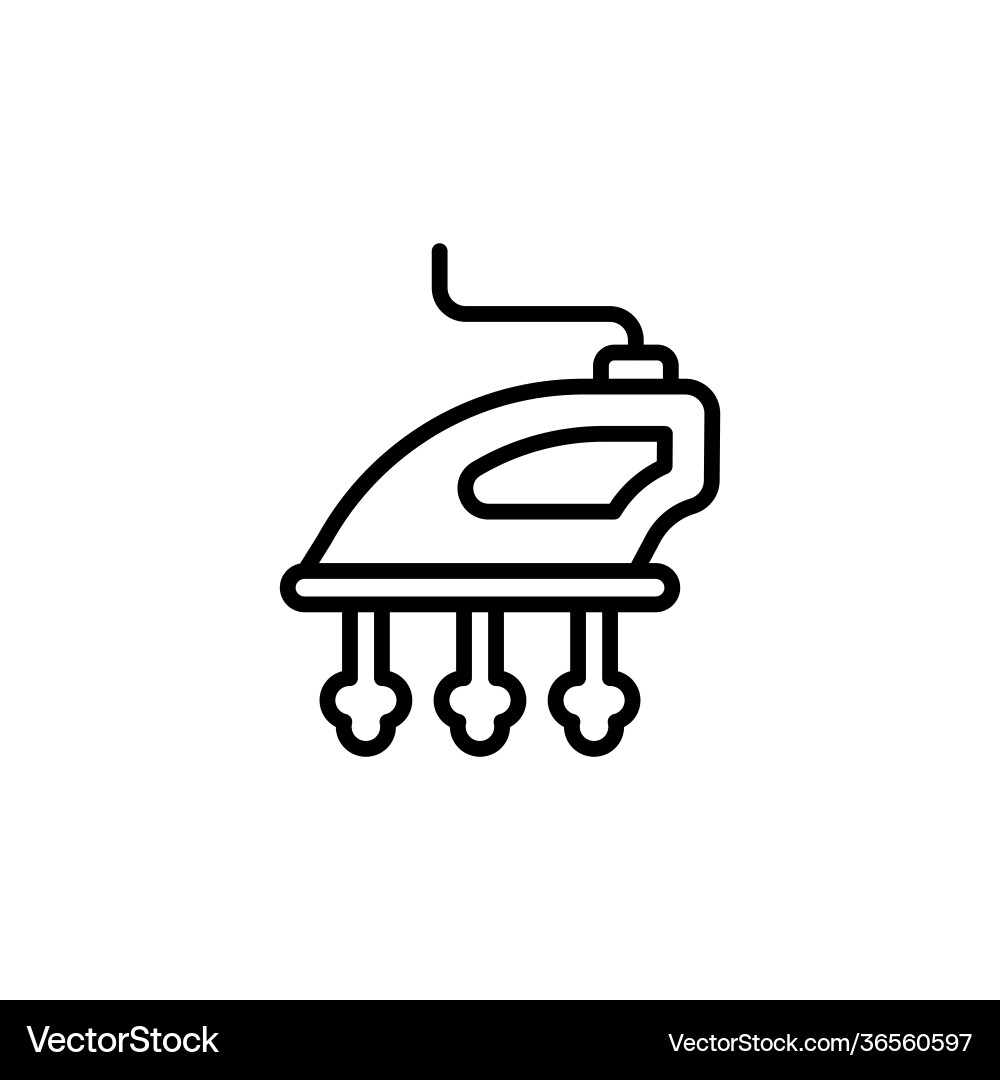 Steam iron icon in logotype Royalty Free Vector Image