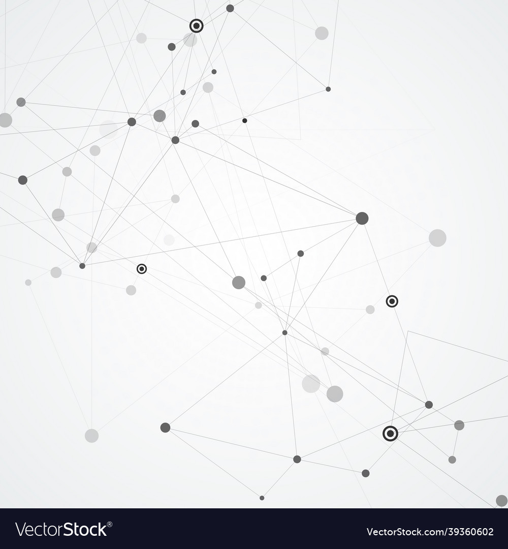 Abstract polygonal structure with connecting dots Vector Image