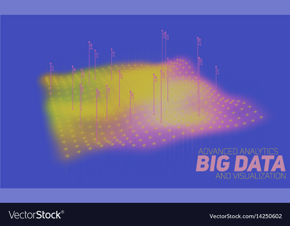 Big data plot colorful visualization Royalty Free Vector