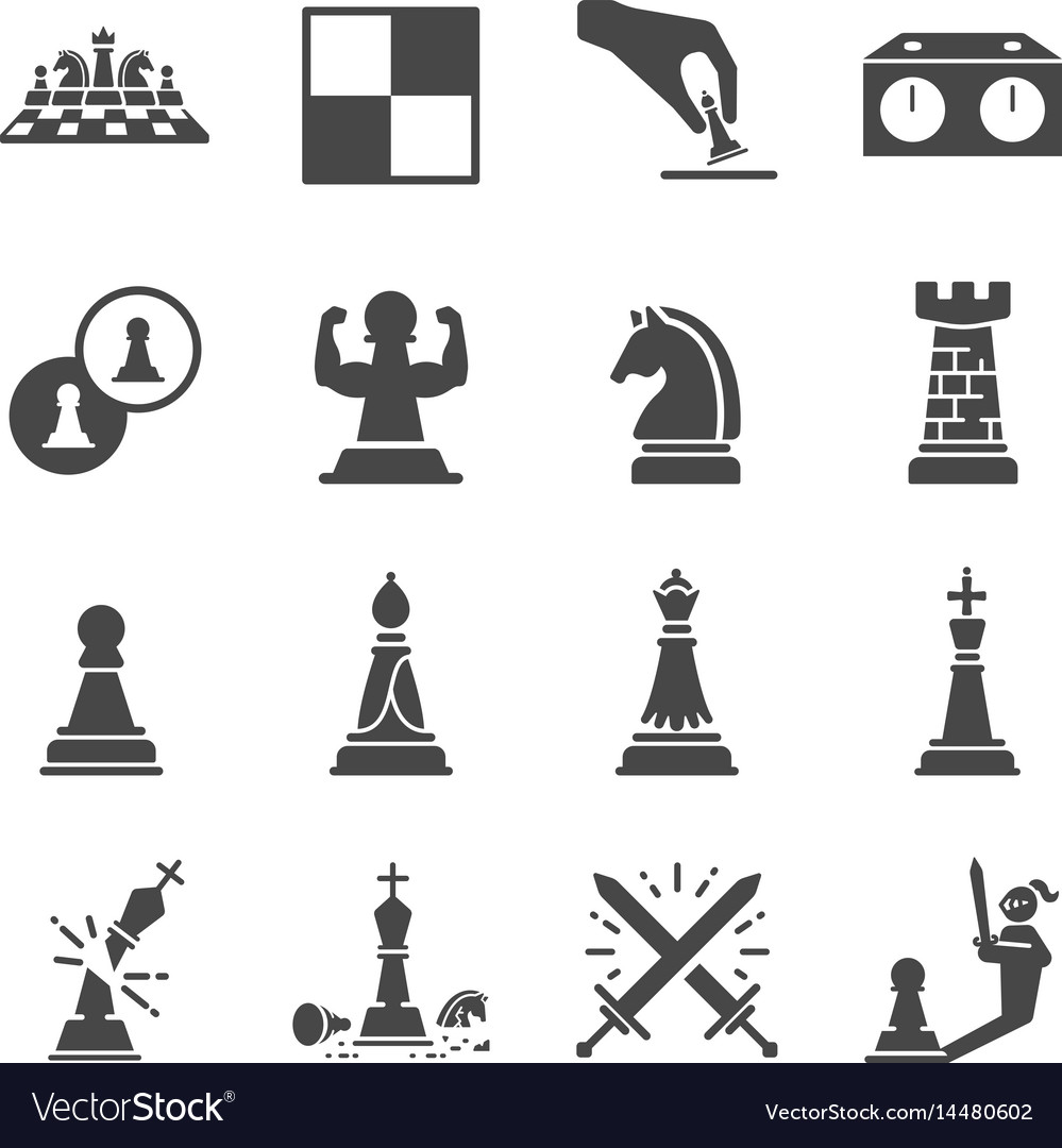 Chess icon set Royalty Free Vector Image - VectorStock