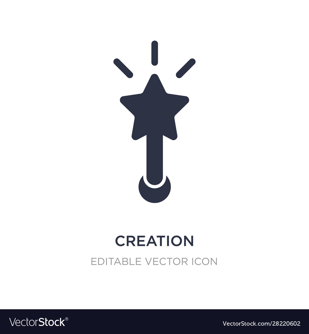 Creation icon on white background simple element Vector Image