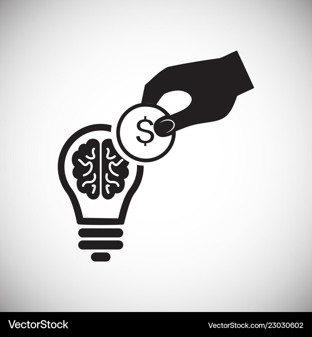 Crowfunfing investment icon on white background Vector Image